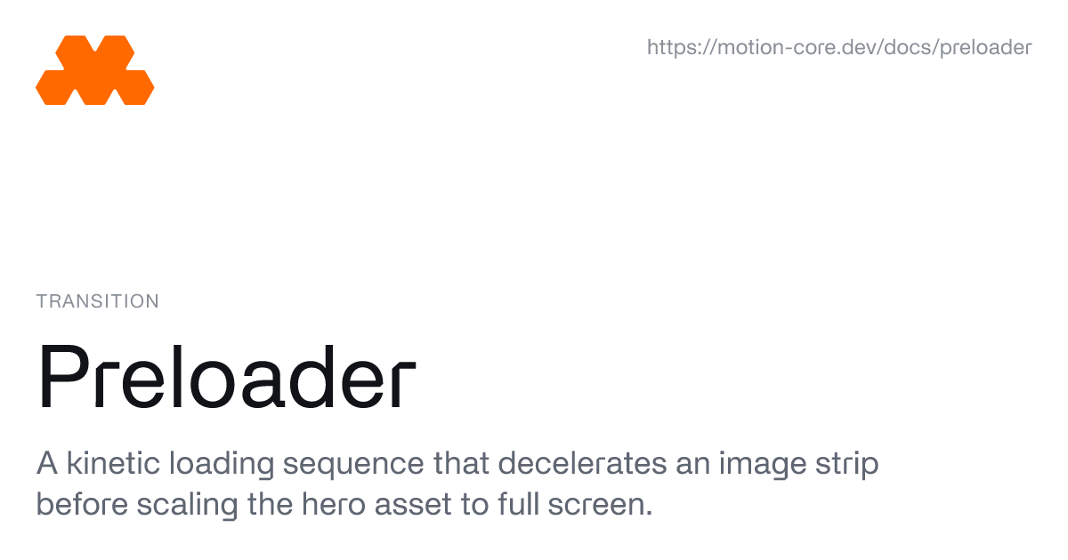 Preloader - Motion Core